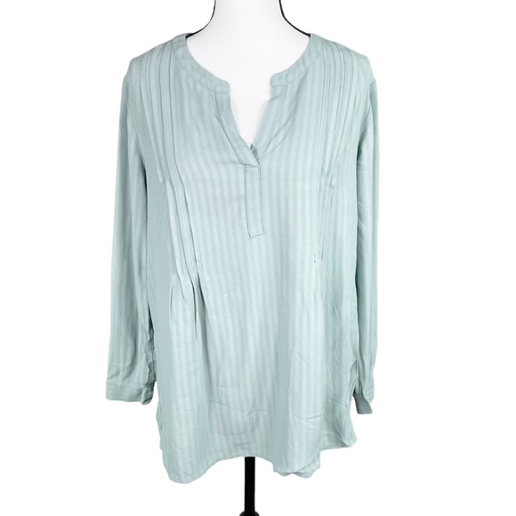 J. Jill | Tops | Nwt J Jill Mint Green Pleated Pin Tuck Blouse | Poshmark
